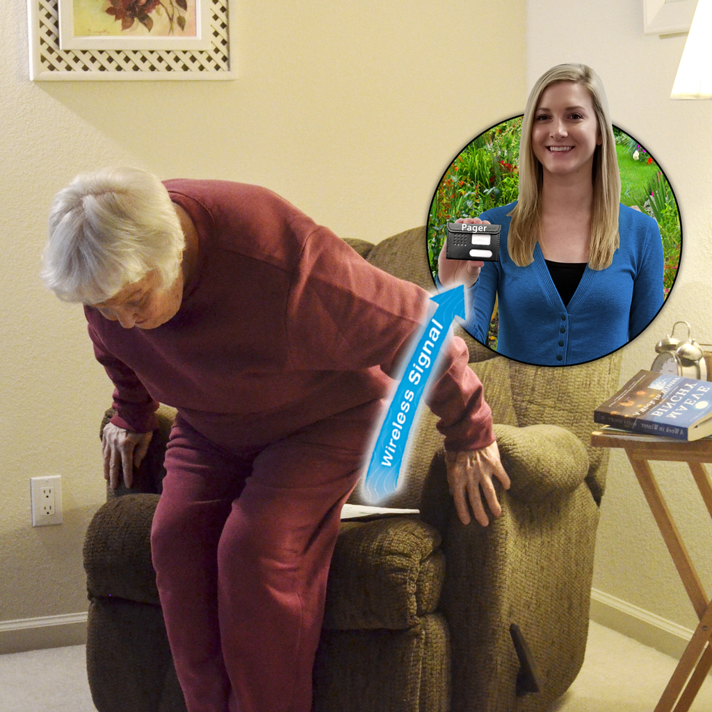 Wireless Chair Exit Sensor Pad & Pager System for Elderly Care – Smart ...