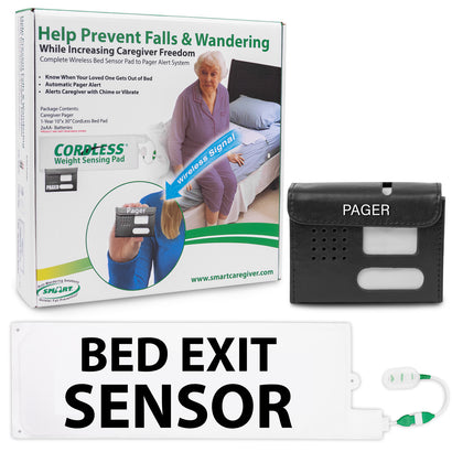 Bed Alarm for Elderly Care with Wireless Pager – Smart Caregiver